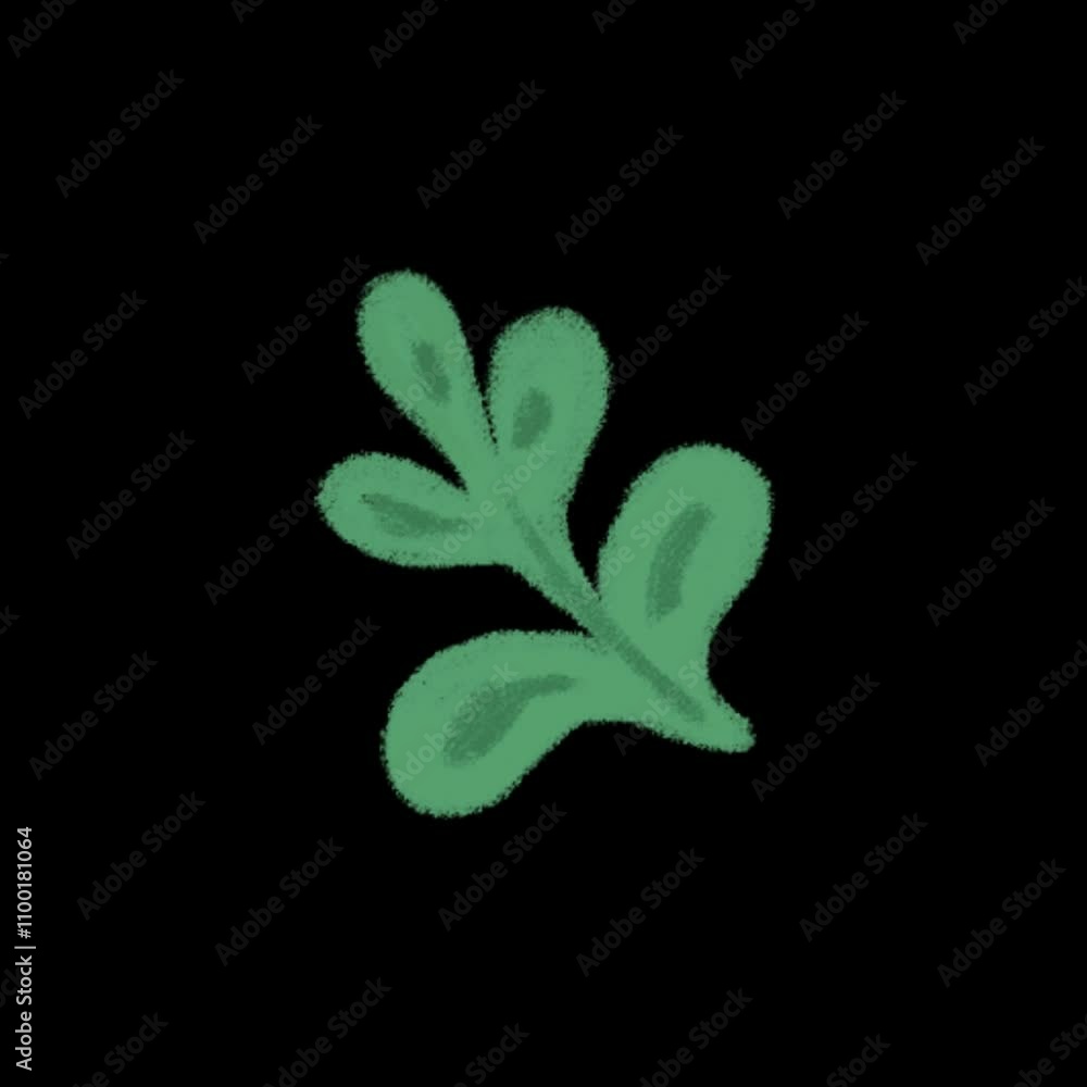 four leaf clover Graffiti motion graphics clip template with colorful ...