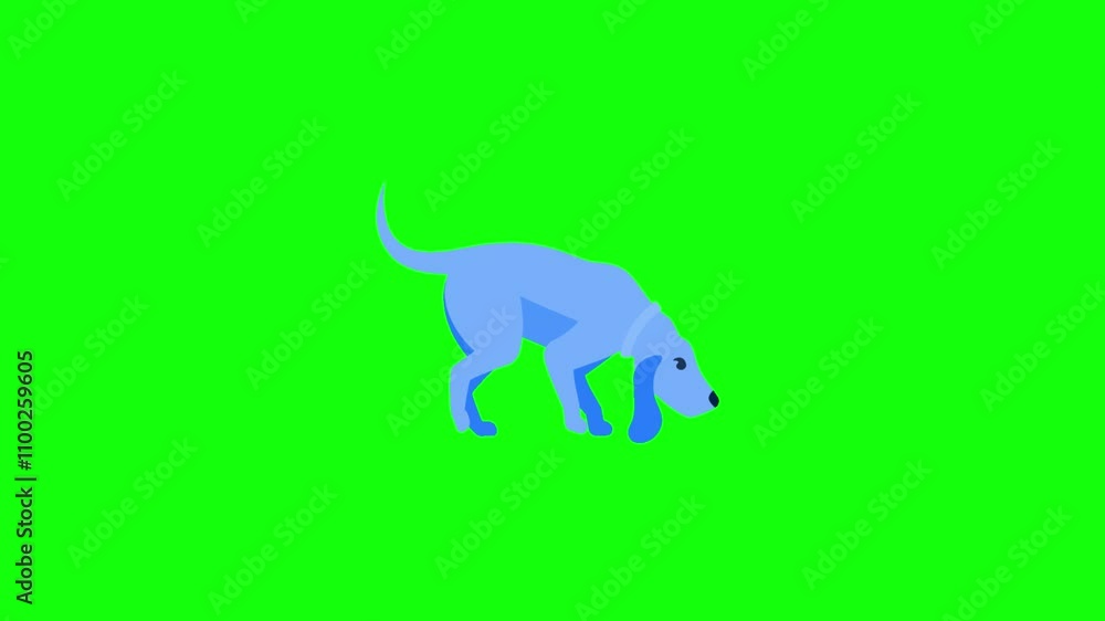 dog icon animation. dog cartoon animation. dog face icon. transparent ...