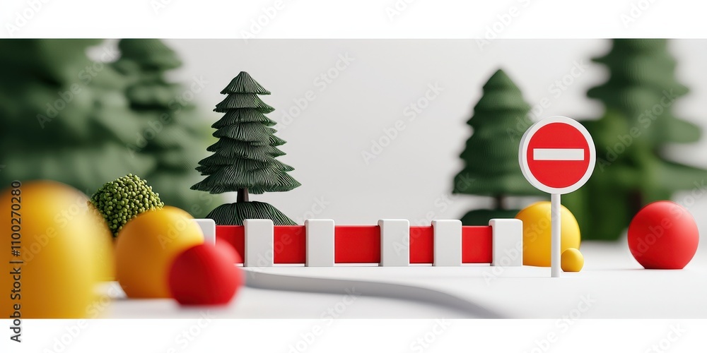 law restriction policy concept. A playful scene depicting a miniature ...