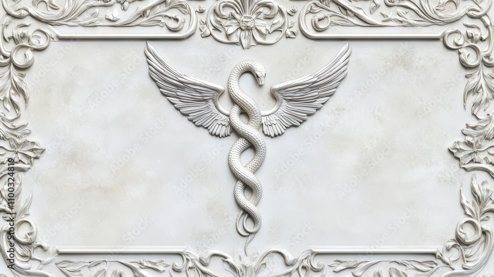 Caduceus-Inspired Corporate Frame: Symmetrical Snakes and Rod of ...