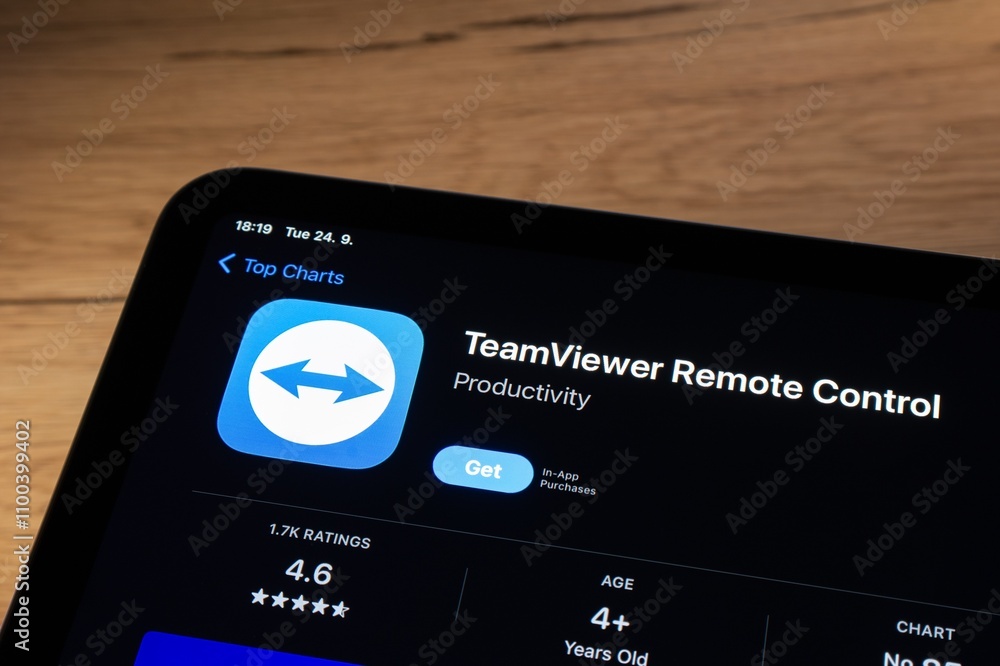 App store with TeamViewer Remote Control mobile application for remote ...