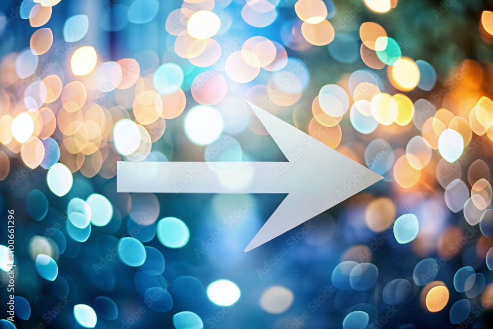 Elegant White Arrow on a Soft Presentation Background for Professional ...