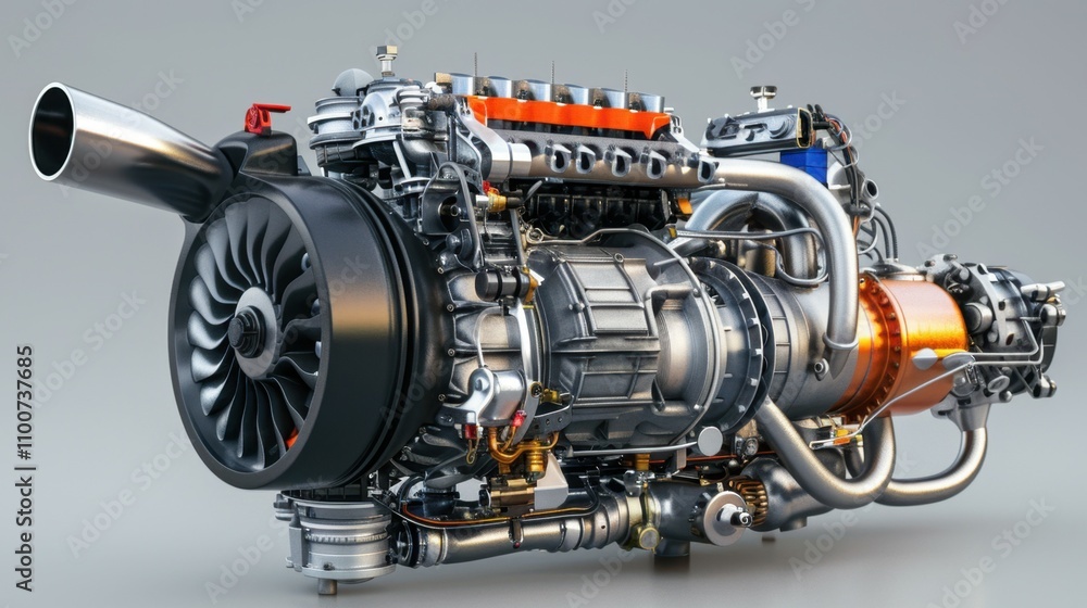 Jet Engine: Designed for aircraft, this engine expels high-speed gas ...
