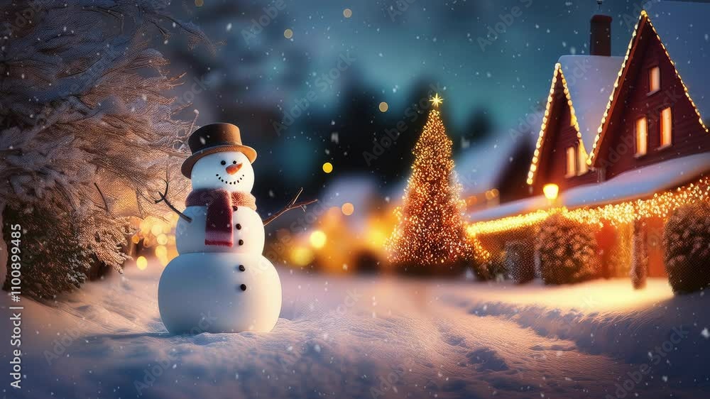 Snowman, Winter Wonderland, Snow, Landscape Scenery, Village, Nature ...