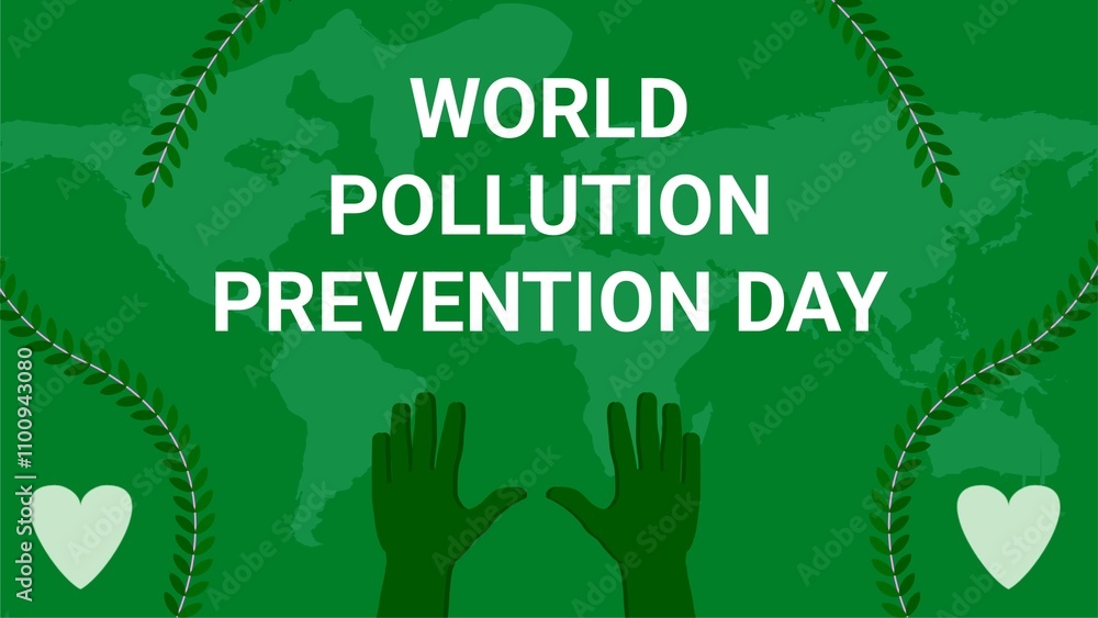Poster Happy World Pollution Prevention Day modern minimal graphic ...