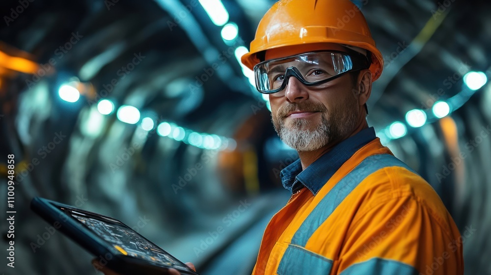 Instant sensors are installed in underground mining tunnels to detect ...