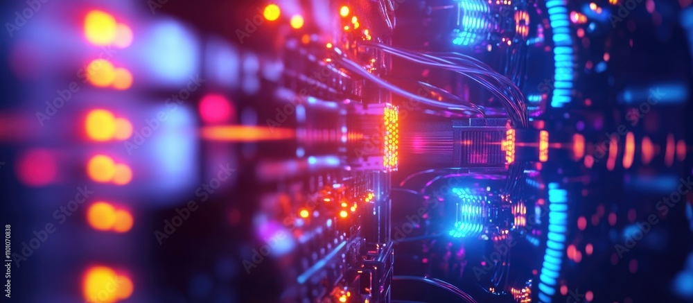 Electrical distribution cabinet with illuminated connections and ...