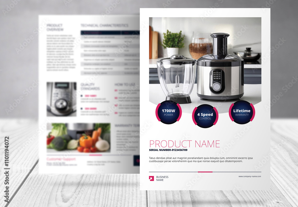 Product Sheet Template Stock Template | Adobe Stock