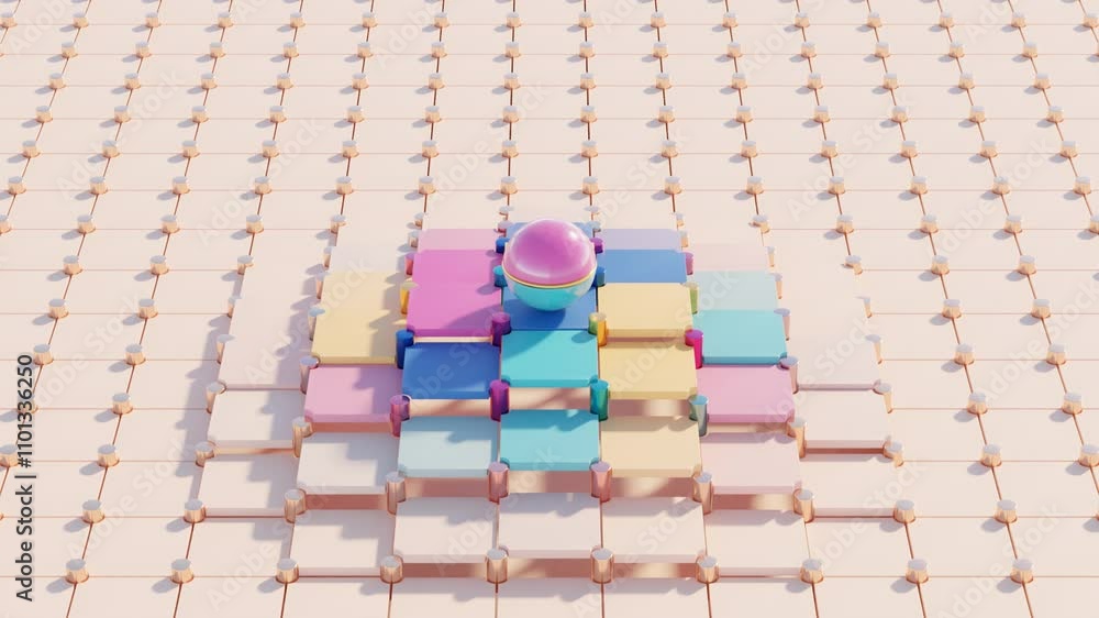 Dynamic Color Transitions with a Rolling Sphere: Abstract 3D Animation ...