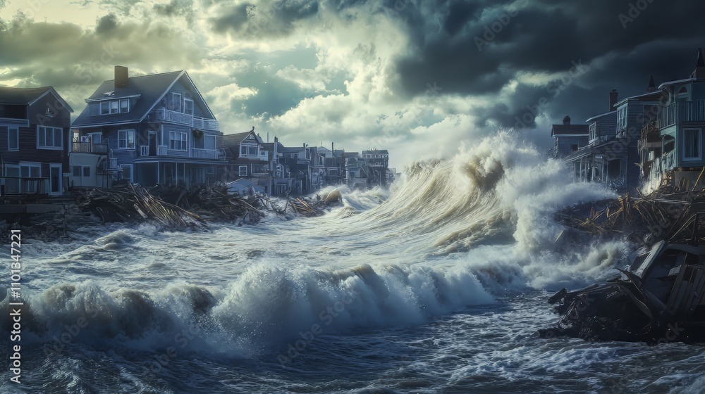 Powerful storm surge threatens coastal communities emergency alert ...