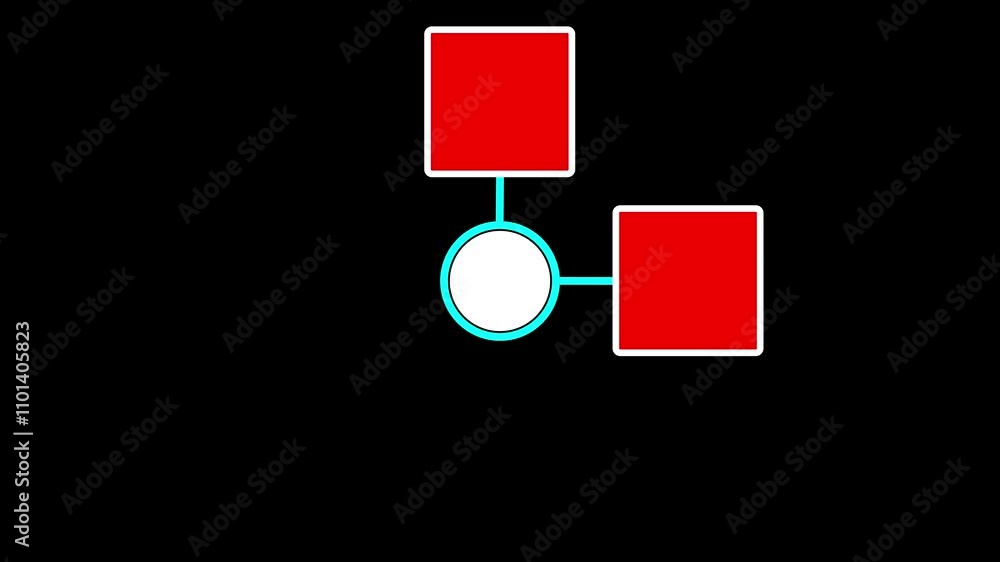 Infographic diagram .Animated flowchart icon. Work process animation ...