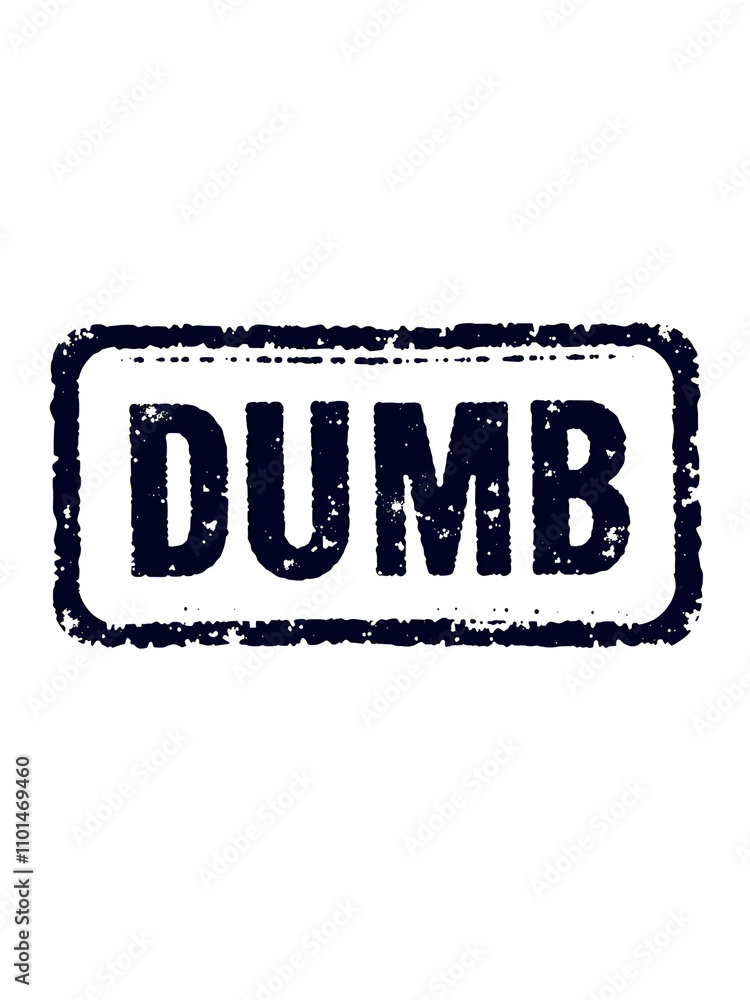 DUMB stamp seal imprint with rubber print style and double framed ...