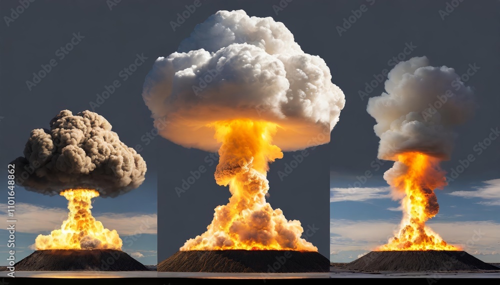 High-Resolution Set of Realistic Nuclear Explosions and Mushroom Clouds ...