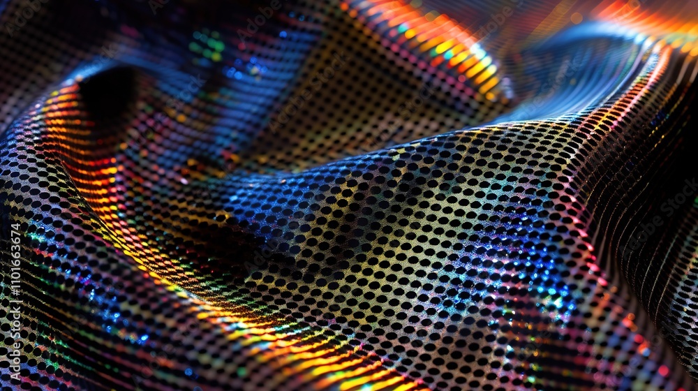 Holographic Rainbow Foil Iridescent Texture Abstract Hologram ...