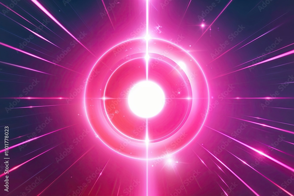 Brilliant Pink Flare Overlay Effect with Radiant Shine and Vivid Glow ...