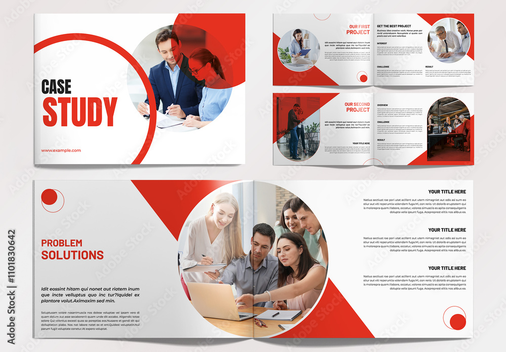Business Case Study Layout Stock Template | Adobe Stock