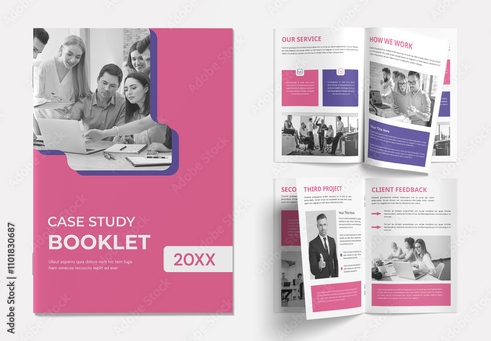 Case Study Booklet Template Stock Template | Adobe Stock