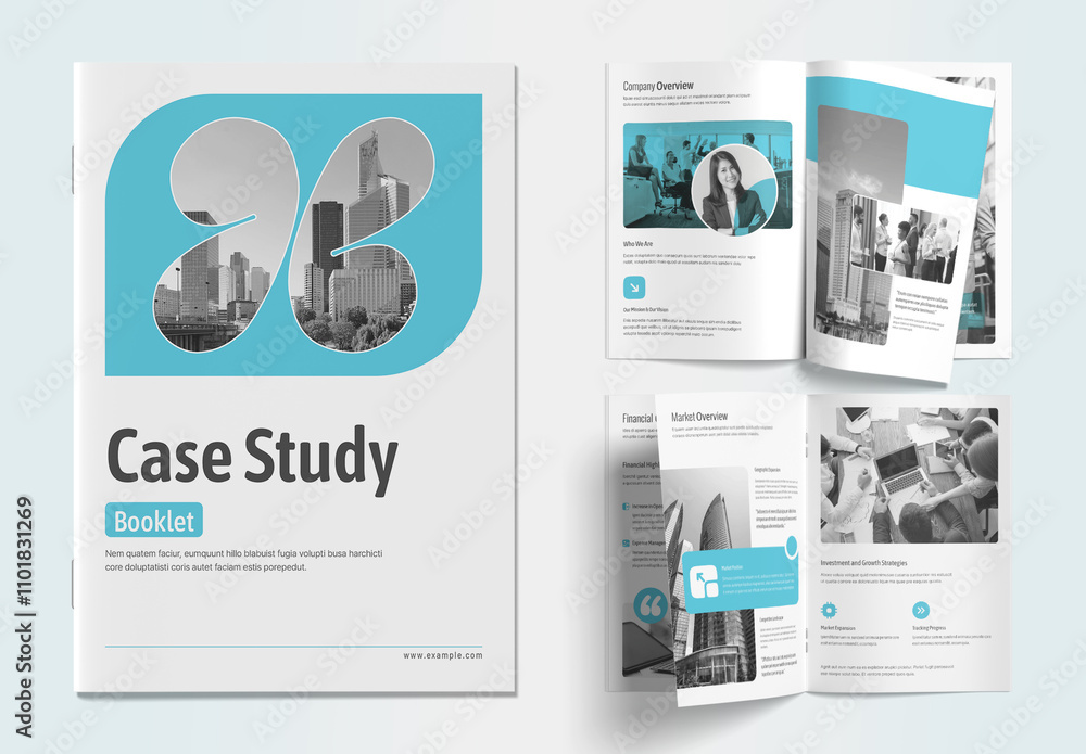Business Case Study Booklet Layout Stock Template | Adobe Stock