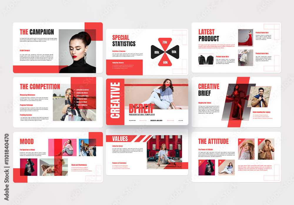 Creative Brief Presentation Template Stock Template | Adobe Stock