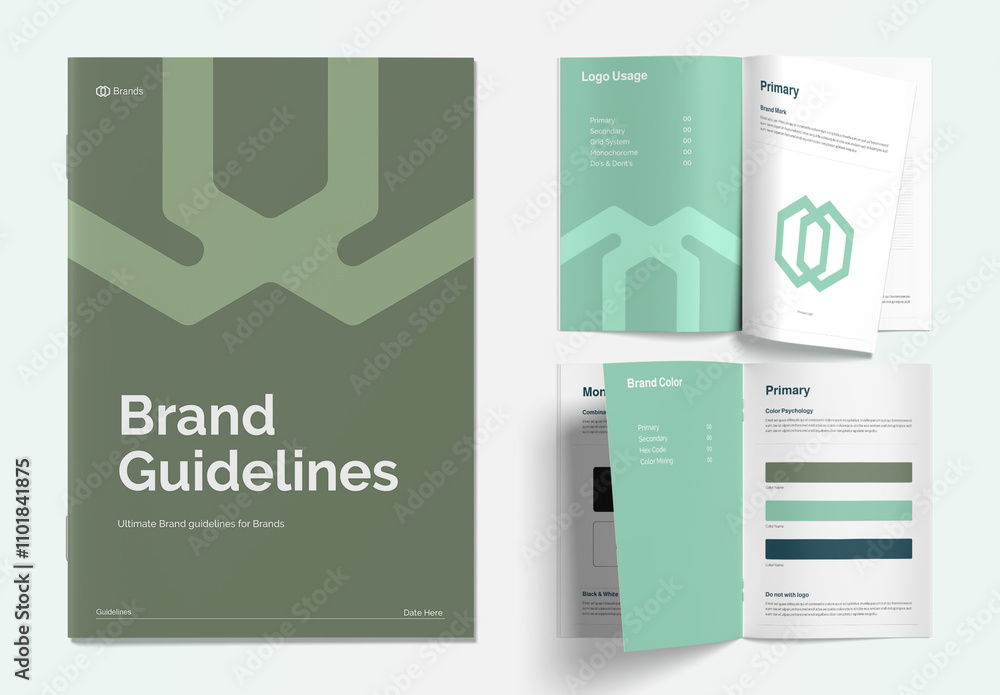 Brand Guideline Layout Stock Template | Adobe Stock