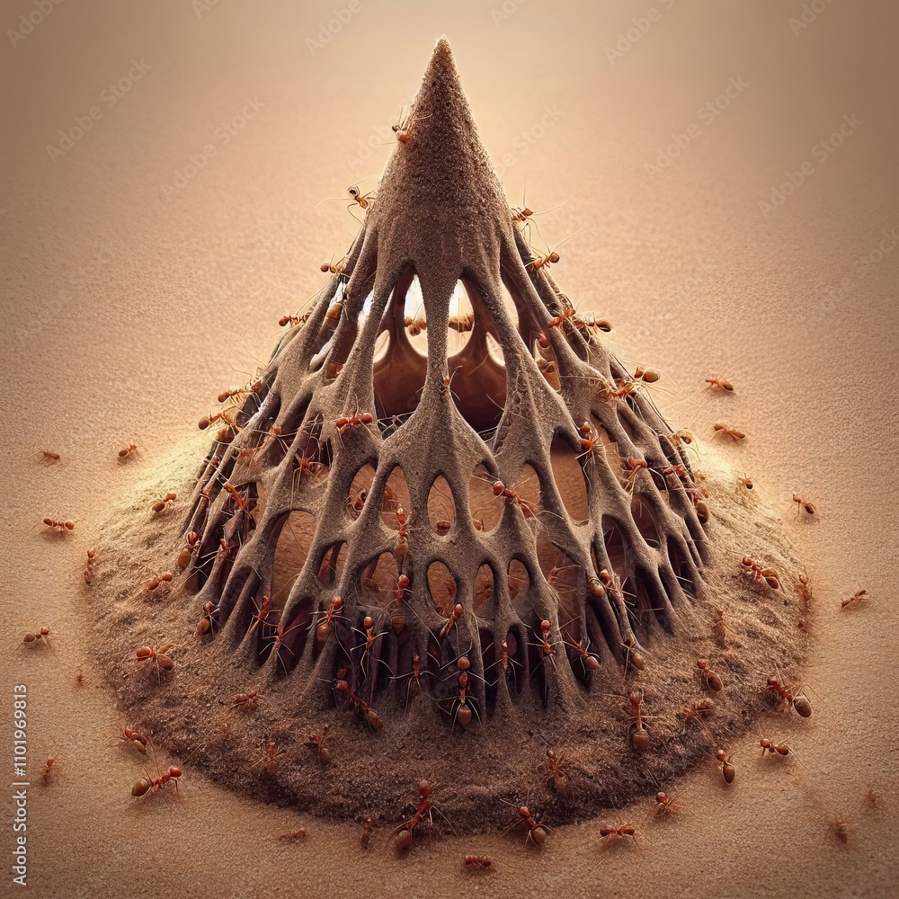 Antlion's Pit Capture the conical pit created by an antlion in s Stock ...