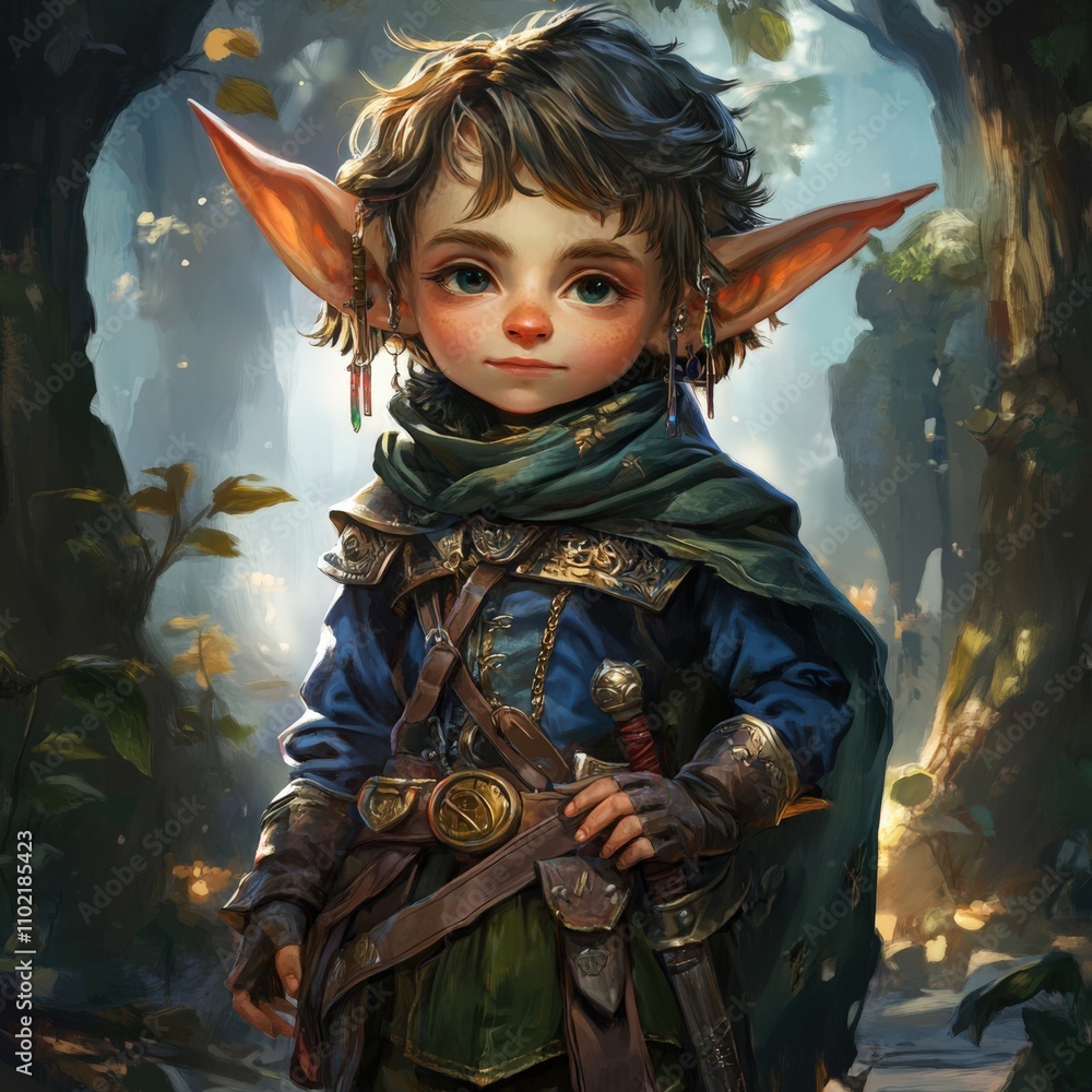 Halfling Portrait. RPG Fantasy Avatar and Token for Medieval Fantasy ...