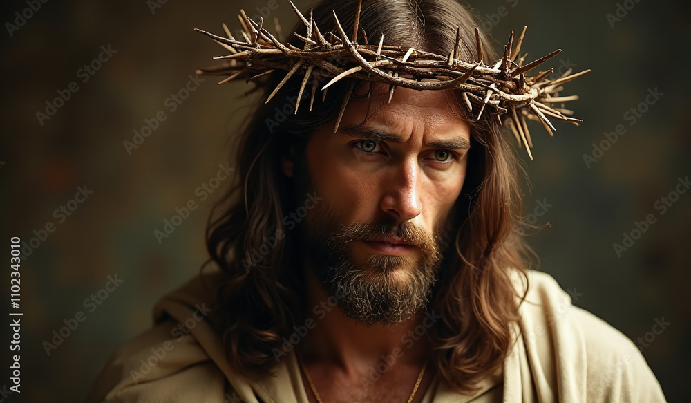 jesus christ often depicted thorns art portraiture throughout history ...