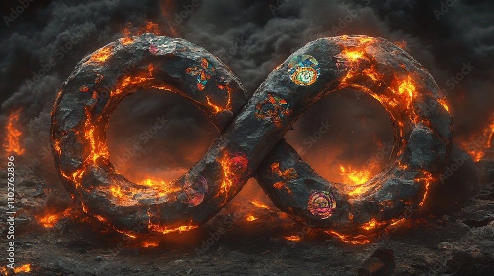 Here's a description formatted for stock photo submission Fiery ...