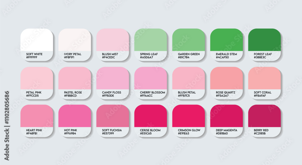 Bleeding Heart Flower Color Palette, Bleeding Heart Flower Color Guide ...