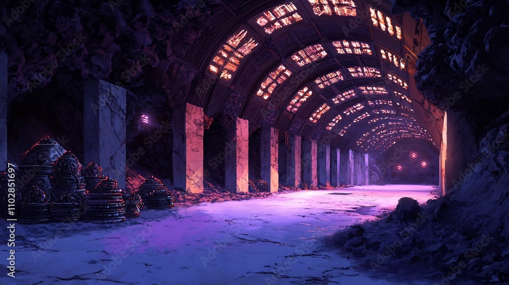 Mystical Beast Cave, Cavernous,Mystical Domain of a Formidable Beast ...