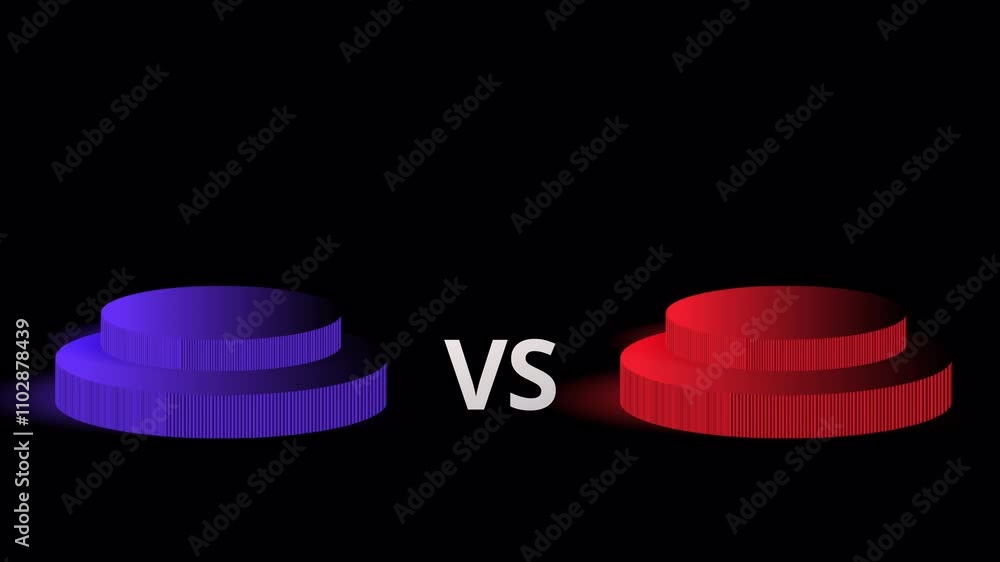 versus vs animation on stage background, animated vs versus competition ...