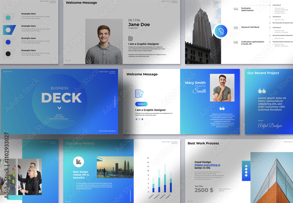 Business Deck Presentation Layout Stock Template | Adobe Stock