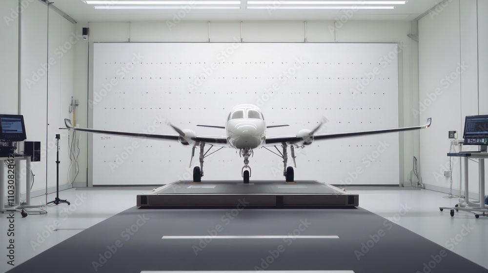 Aerodynamic Model Aircraft in Wind Tunnel with Blurred Motion ...