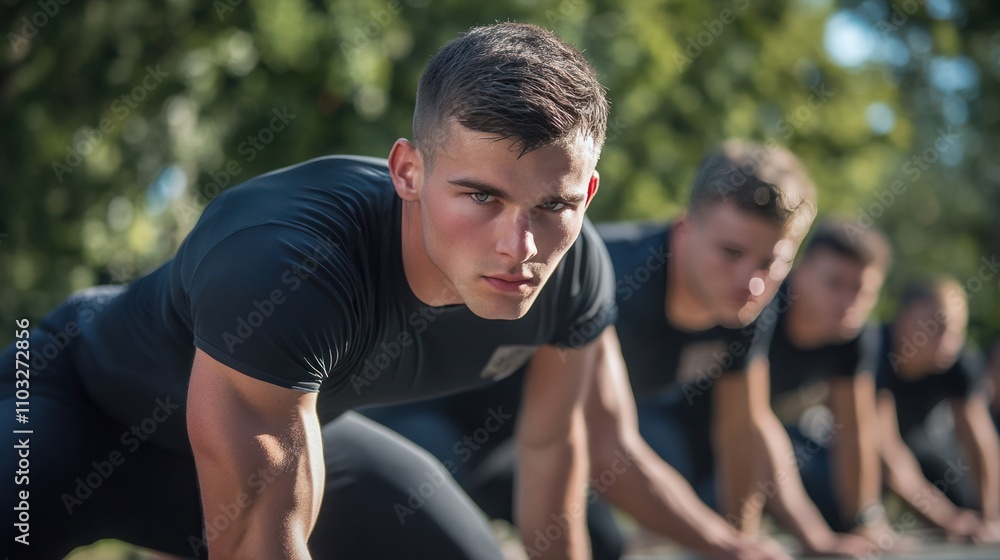 Physical fitness training routines designed for police officers Stock ...