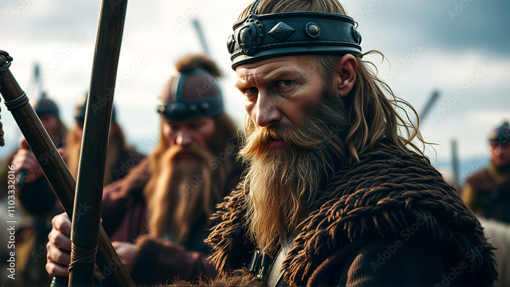 Nordic saga - portrait viking lifestyle, depicting the fearless spirit ...