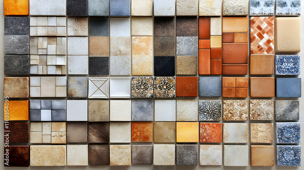 Ceramic Tile Samples, A Diverse Collection of Textures and Colors for ...