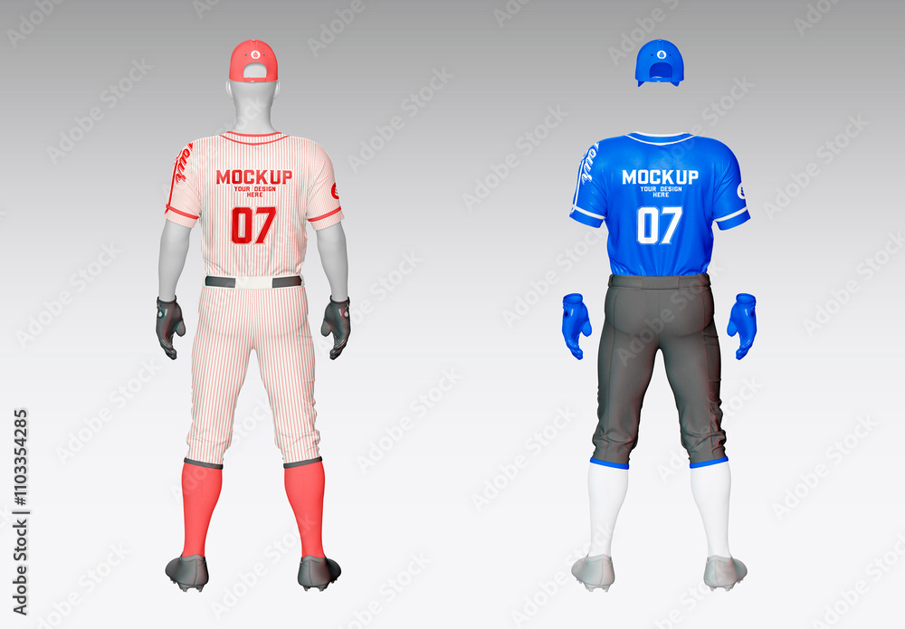 Baseball Kit Mockup Stock Template | Adobe Stock