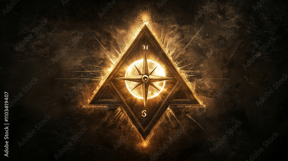 A detailed illustration of the Masonic square and compass symbol, with ...