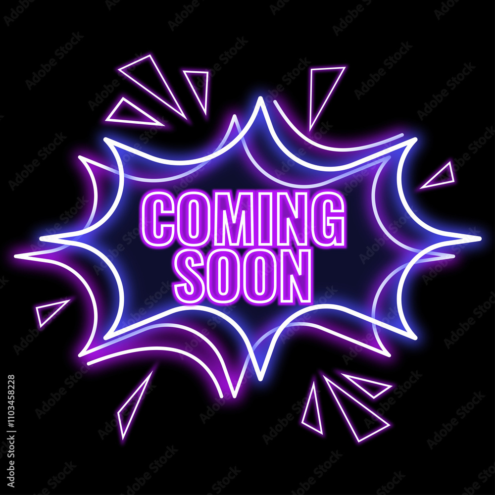 Free vector neon coming soon text for download. Coming soon neon sign ...