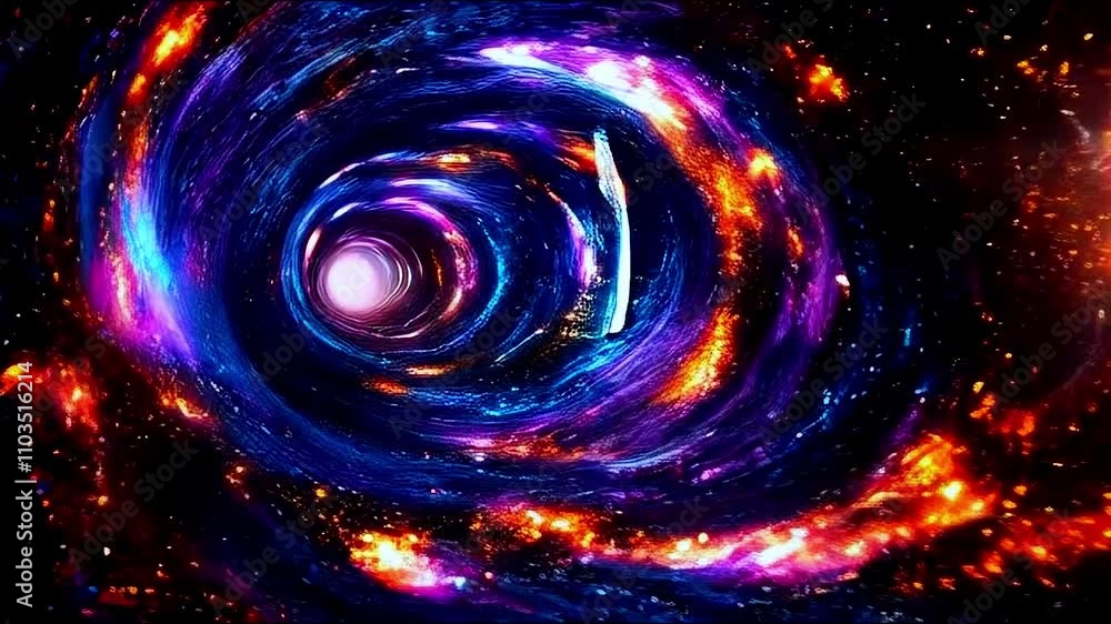 Warp tunnel in outer space: aesthetic sci-fi visualization of a dynamic ...