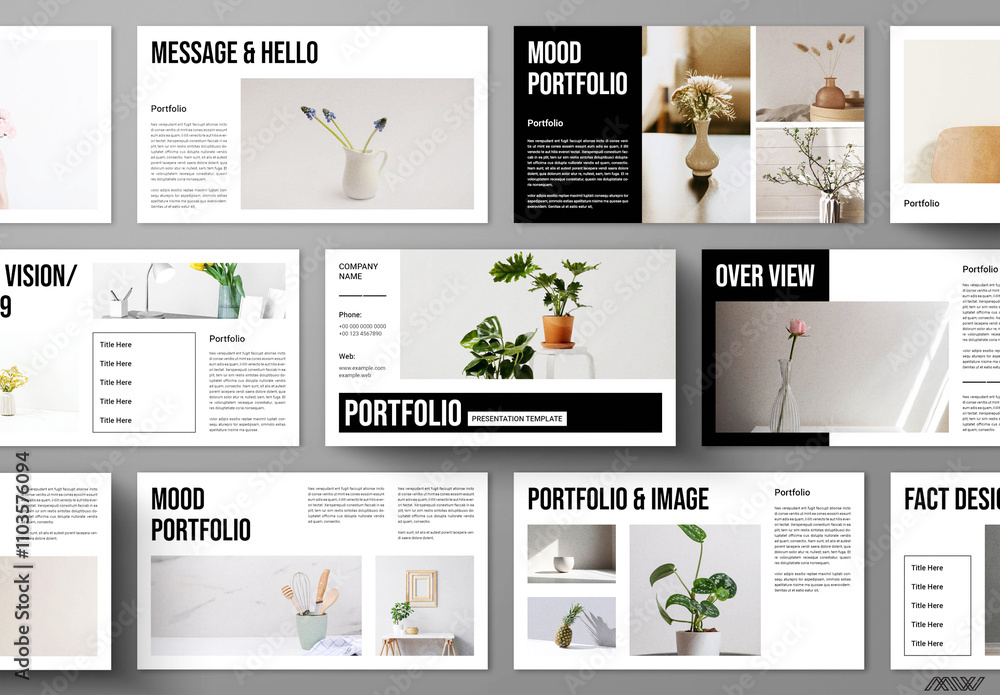 Portfolio Presentation Layout Stock Template | Adobe Stock