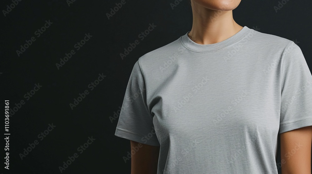 Dynamic T-Shirt Mockup Showcased on Model in Studio Apparel Photography ...