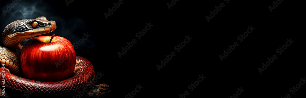 The Original Sin and the Forbidden Fruit Concept, close-up of a ...