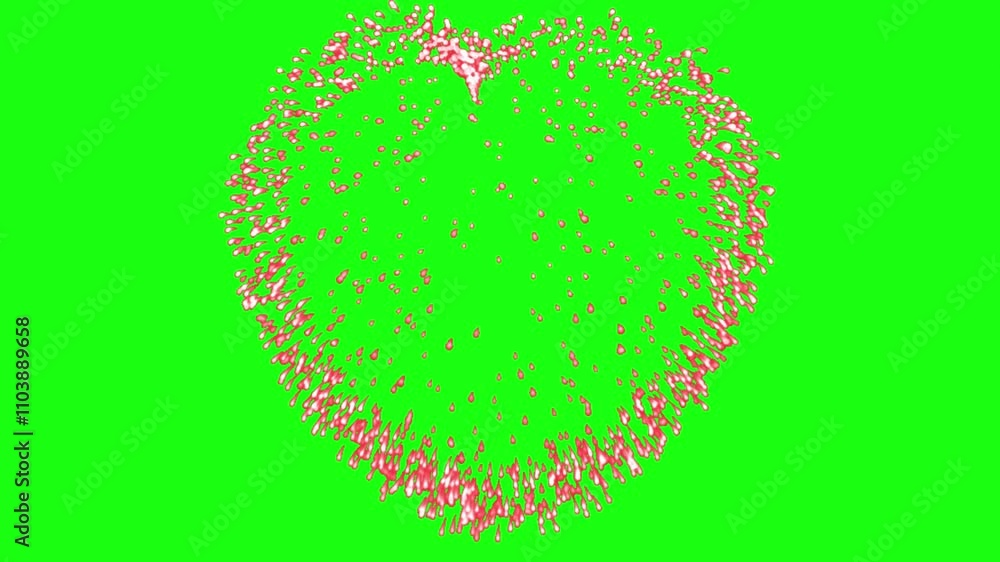Green screen of looping animated overlay of firecracker explosions ...