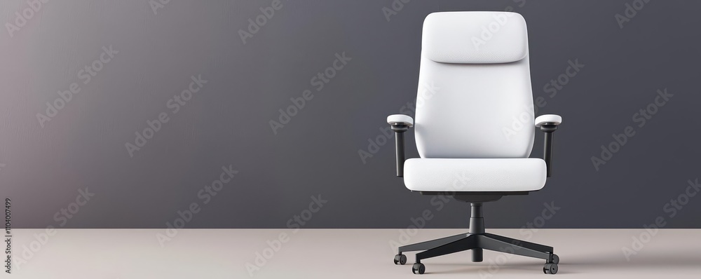 office syndrome concept. A detailed view of a chair with adjustable ...