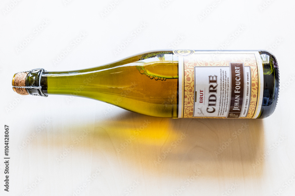Moscow, Russia - October 1, 2024: glass bottle of french Jehan Foucart ...
