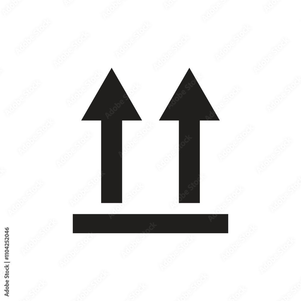 Up Arrows sign. Two arrows pointing up vector on white background ...
