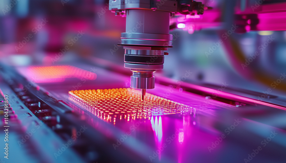 semiconductor production - silicon wafer assembled during ...