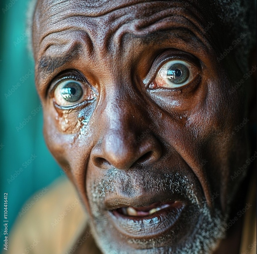 Stunning high resolution photos of shocked mature Kenyan man with tears ...