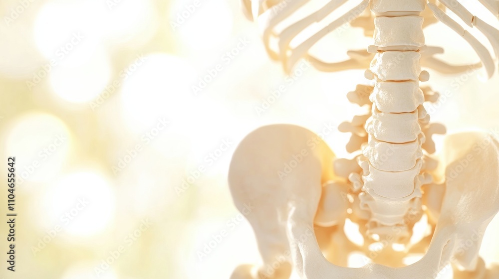 medical illustration physiology medical chart Concept. Skeleton model ...